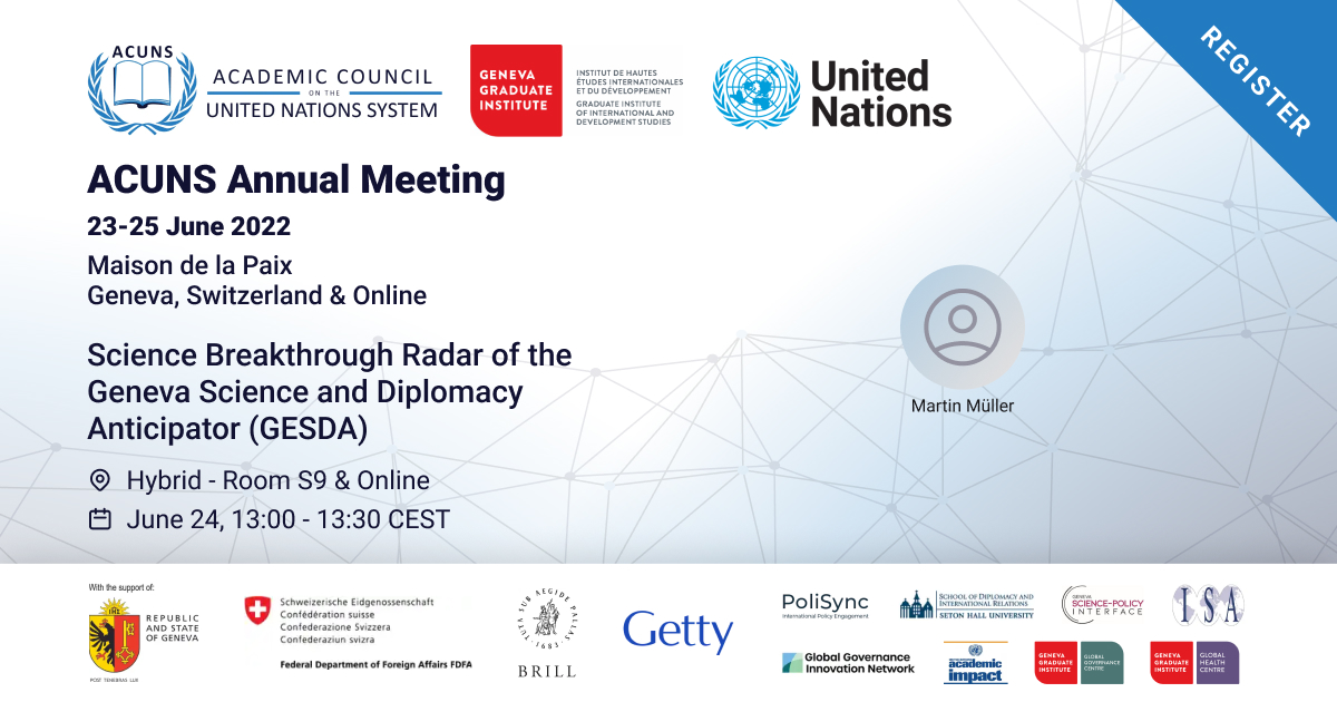 Science Breakthrough Radar of the Geneva Science and Diplomacy ...